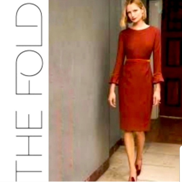 The Fold London | Dresses | The Fold London Rosnaree Rust Orange Dress | Poshmark